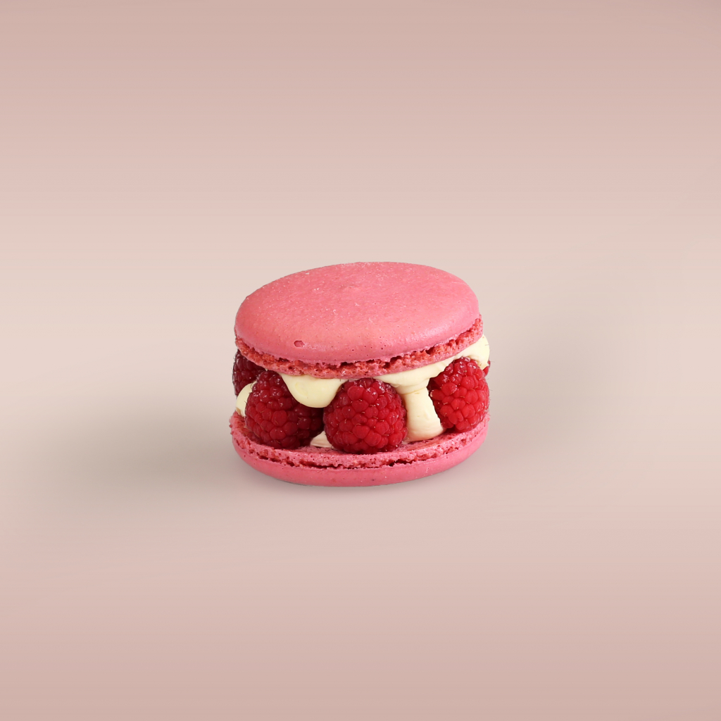 Maxi Macarons Frambozen/Vanille